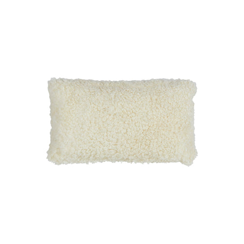 Sheepskin Rectangle Cushion | Natural White | Hides of Excellence